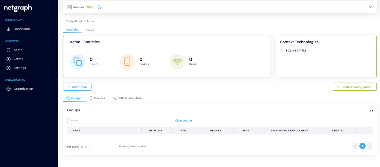 8. Netgraph: Setup Netgraph Entrypoint RADIUSaaS Context — Network Integration - Netgraph